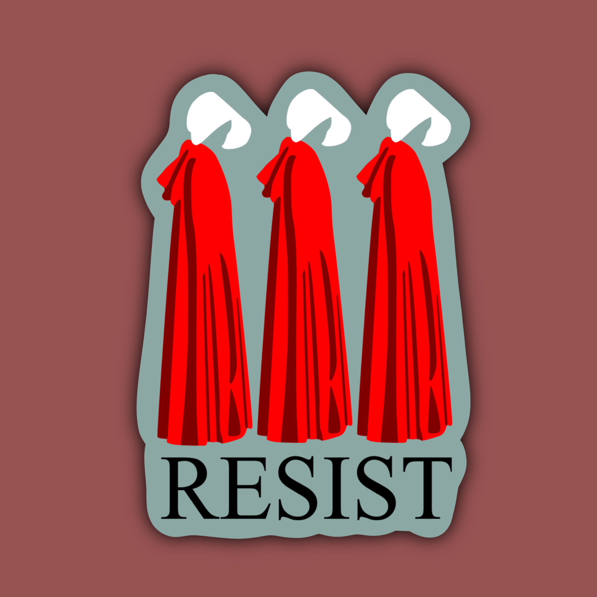 Resist Handmaid Feminist Sticker – Circle of Stitches